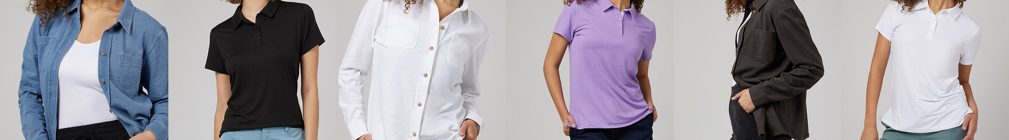 Women's Polos + Button-Ups